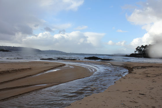 El temporal en la playa de Perbes