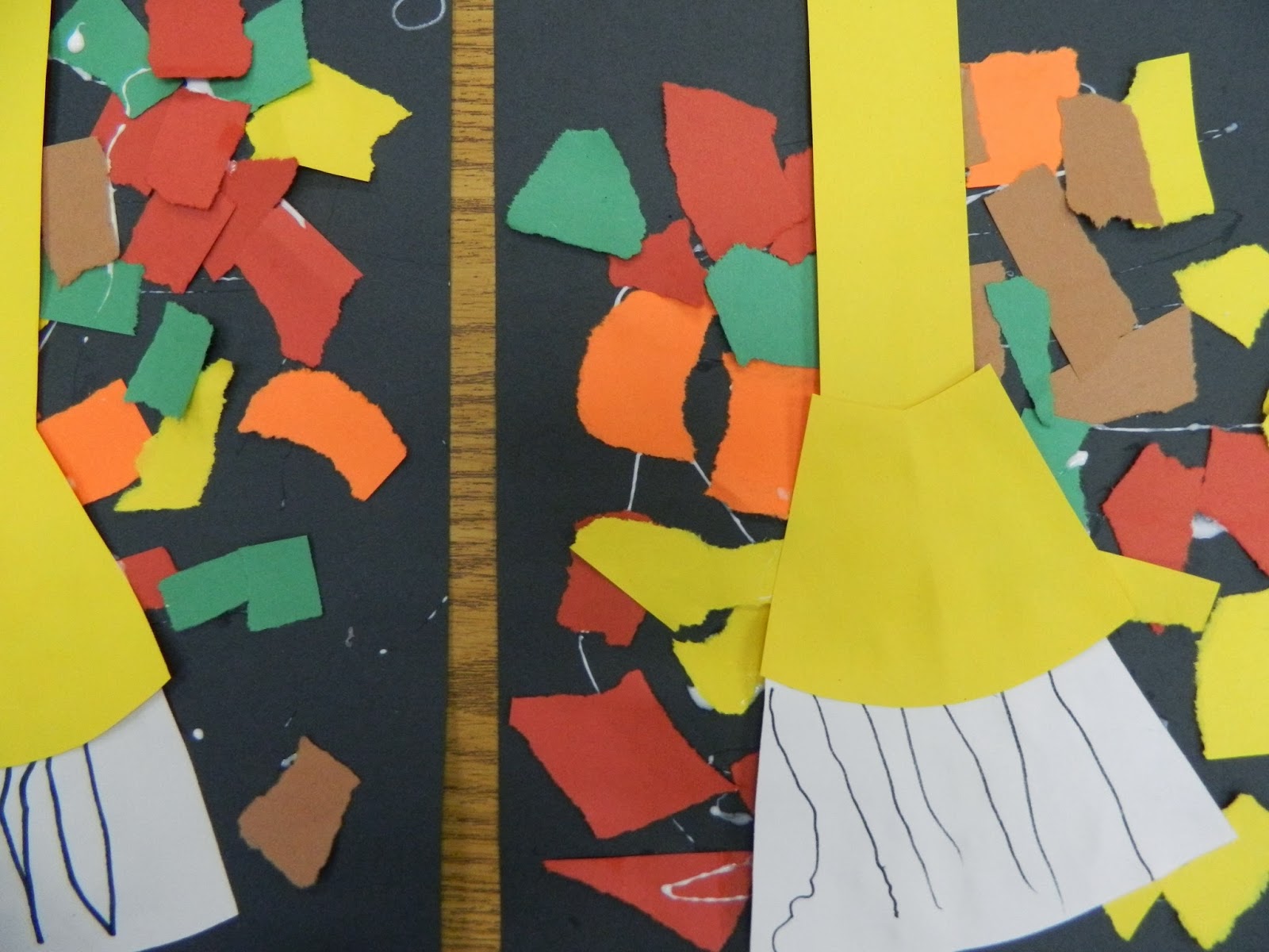 the vintage umbrella: rakes and leaves art project