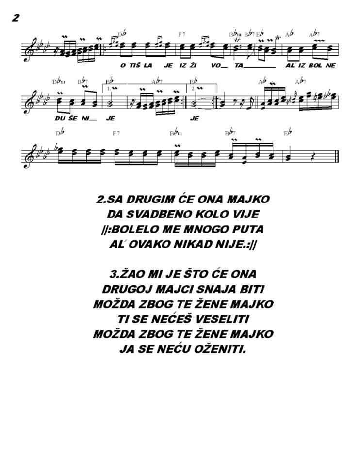 NOTE | DOMACE I STRANE: USTALA JE MAJKA RANO AKORDI NOTE