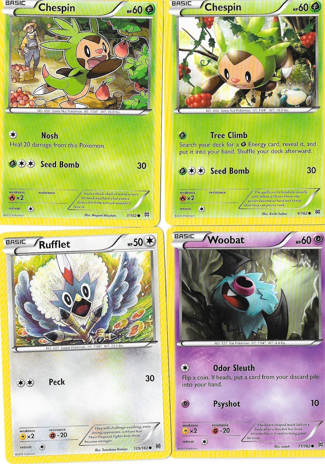 Pokemon Chespin Card Ex