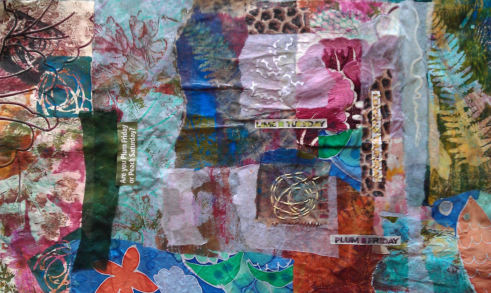 Stitchclothcolour: Text and Image workshop with Cas Holmes.