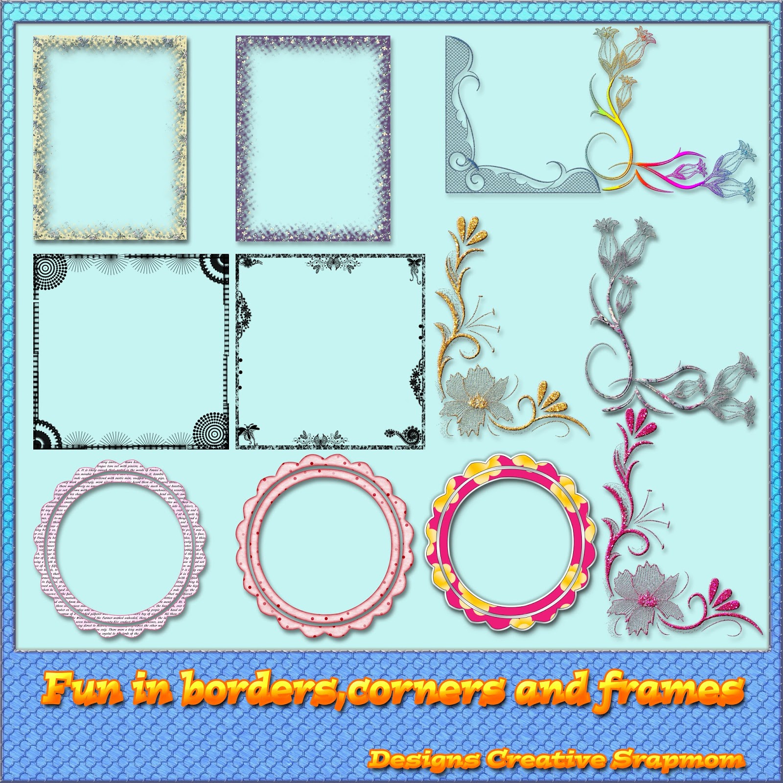 Welkom bij Creative Scrapmom: Fun in Borders, corners and frames