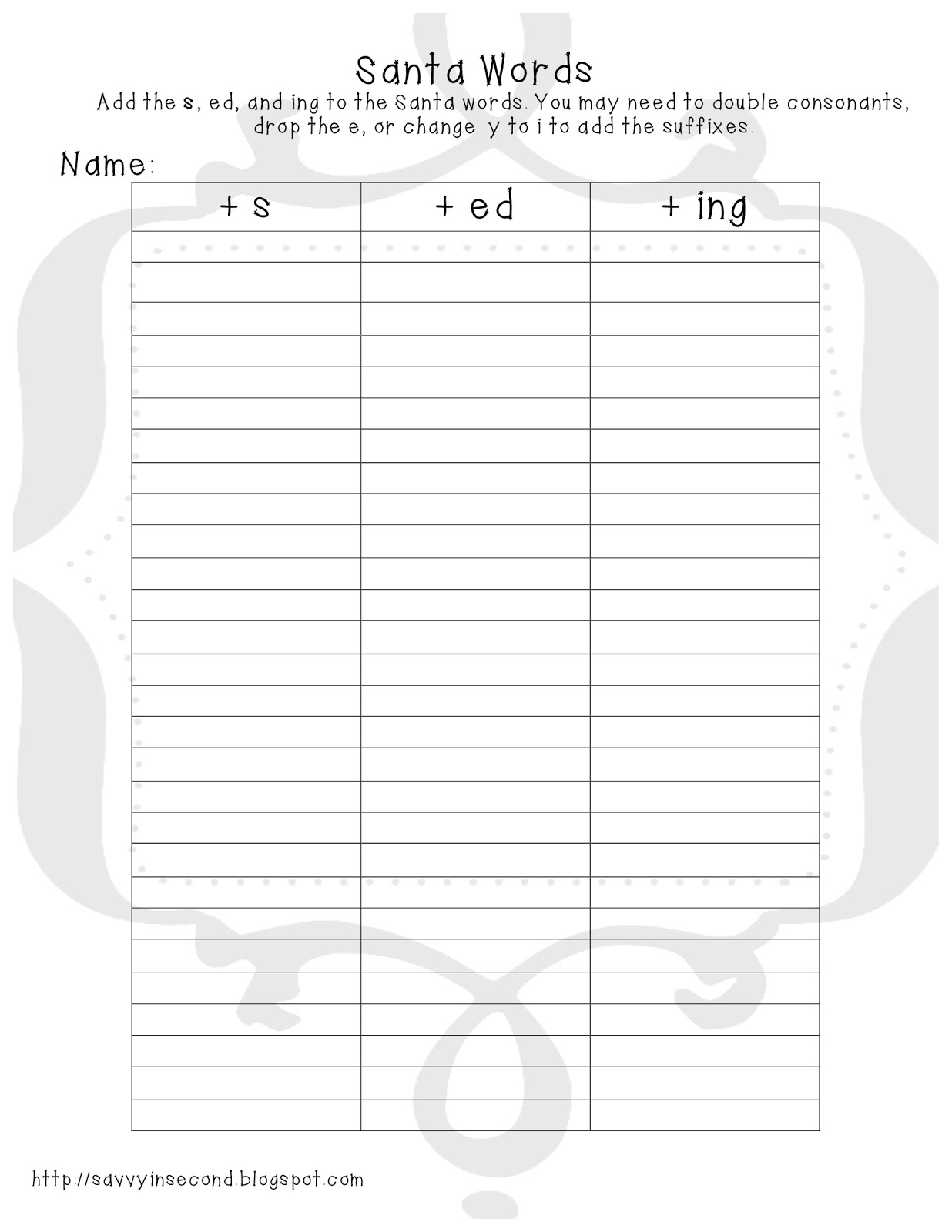 Savvy in Second: Christmas Literacy Centers