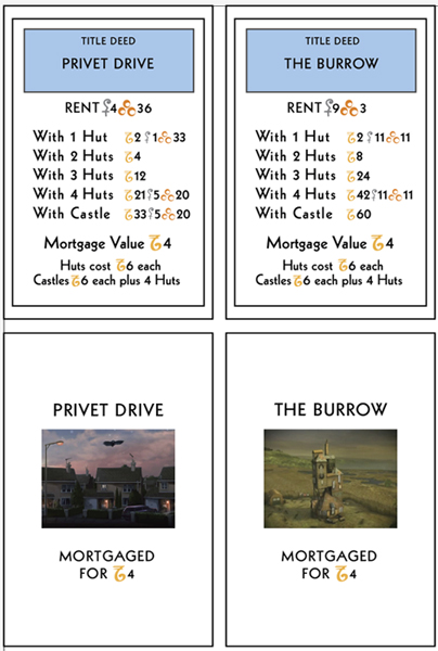 Potteropoly: Title Cards