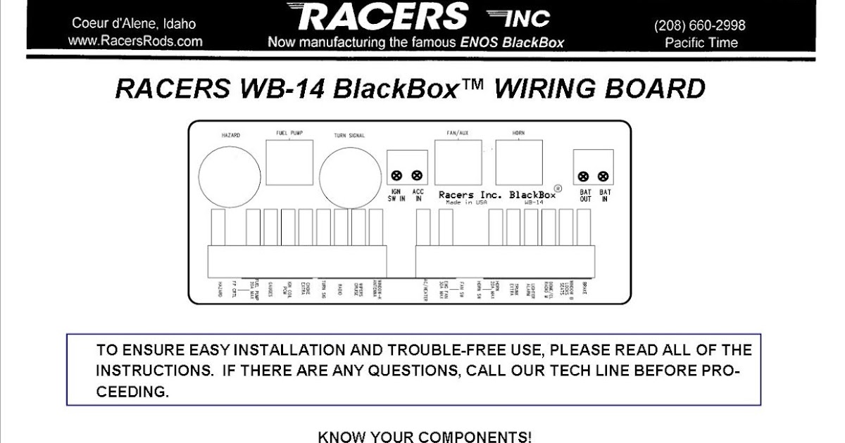 RacersRods: WB-14 Sample Instructions