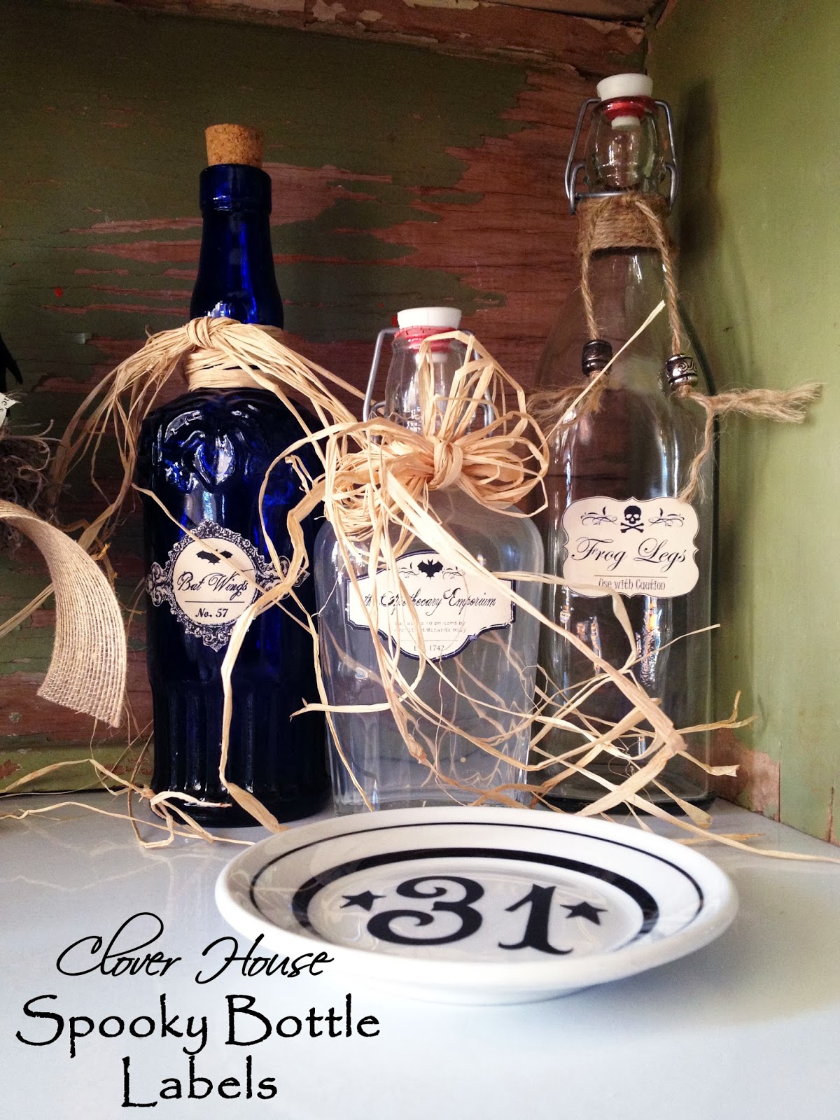 Clover House: DIY Spooky Bottle Labels