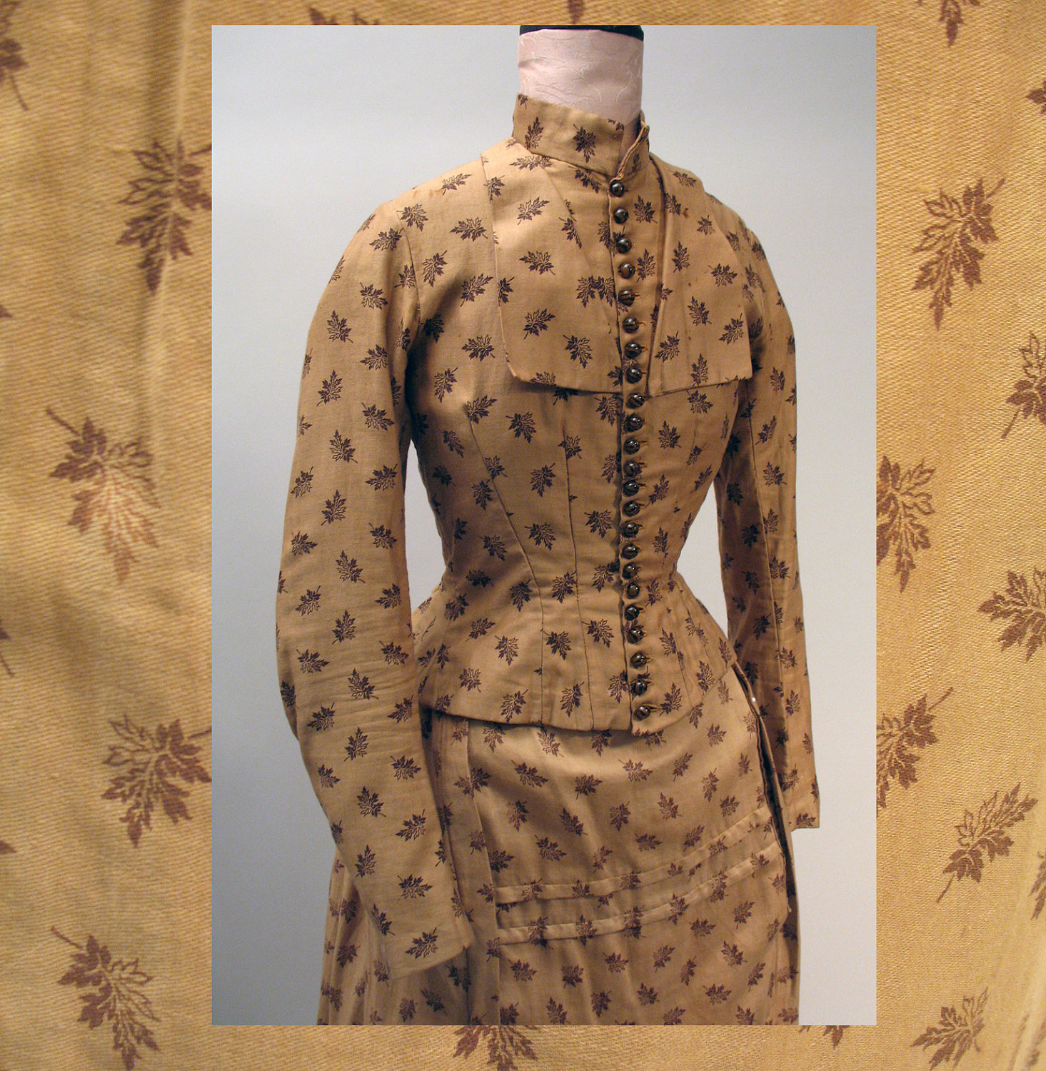 An extant 1880s cotton bustle gown | Maggie May Clothing- Fine ...