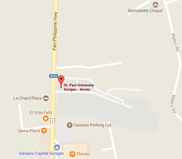 Location Map ~ St. Paul University Surigao
