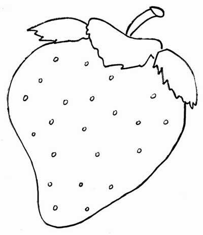 Moldes de morangos para imprimir - Formando Alunos