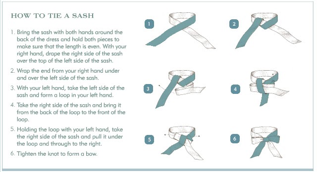 Tie Dye Diva Patterns: How to Tie a Sash Bow