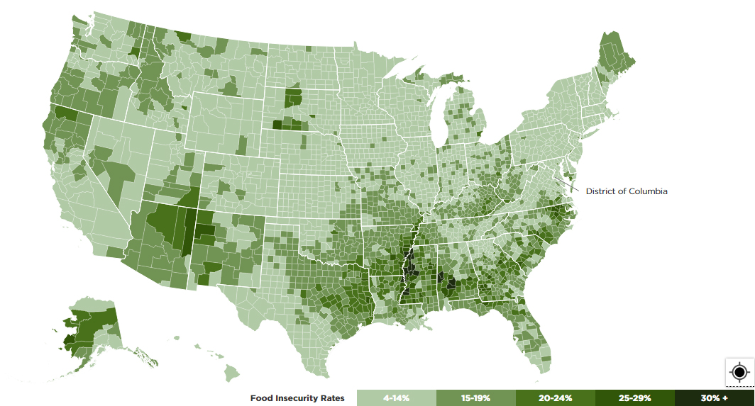 The Rural Blog: Map charts county-level data of food insecurity