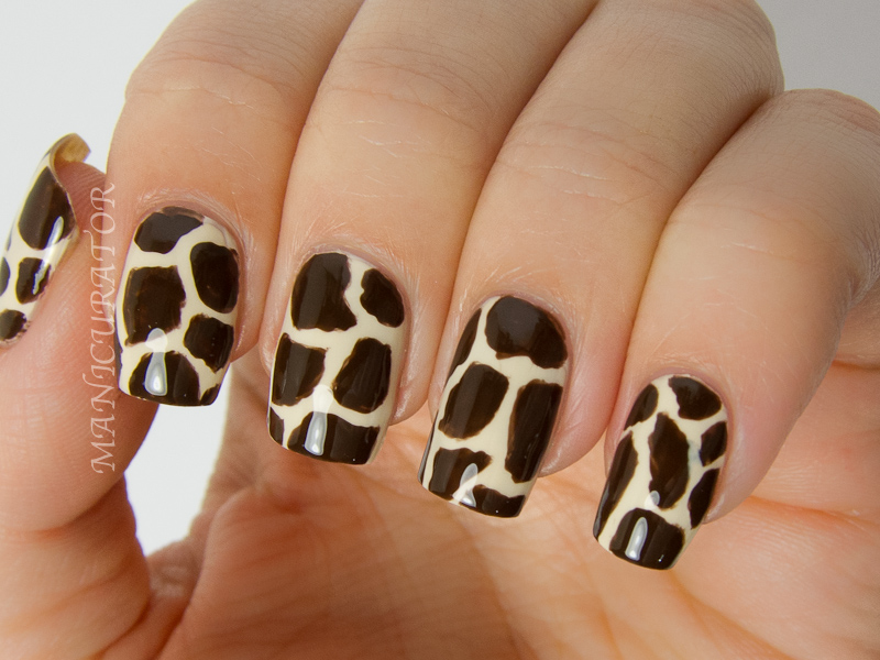 Digit-al Dozen September Spectacular Animal (Giraffe) Nail Art with Zoya