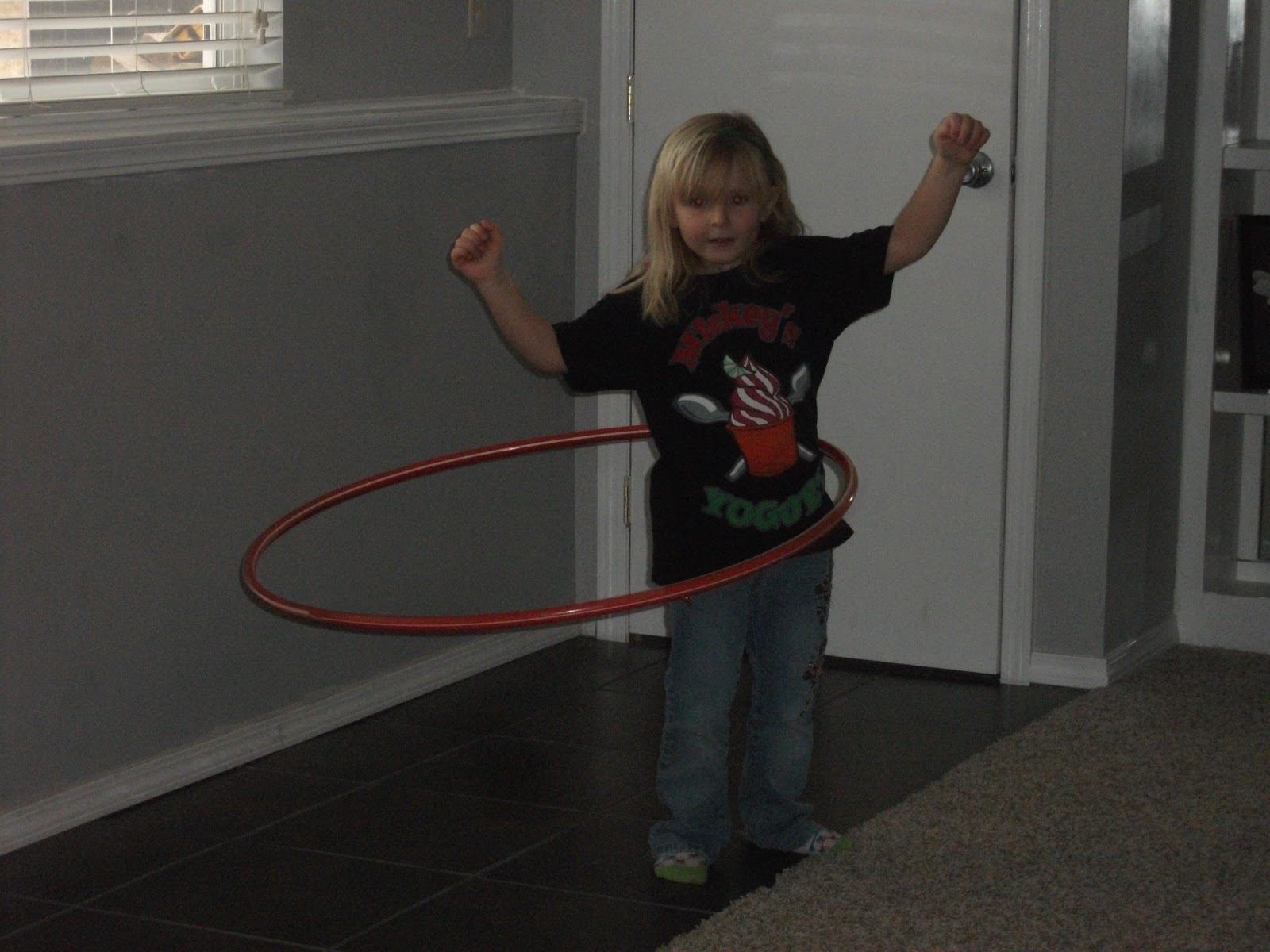 Little Foxes Childcare/Preschool: Practicing hoola hoops