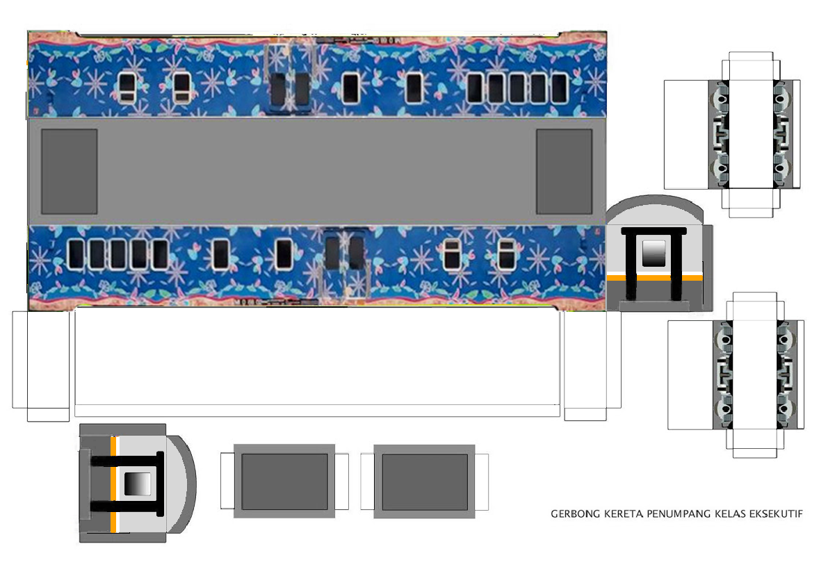 paper craft kereta api indonesia: Paper Craft kereta api indonesia