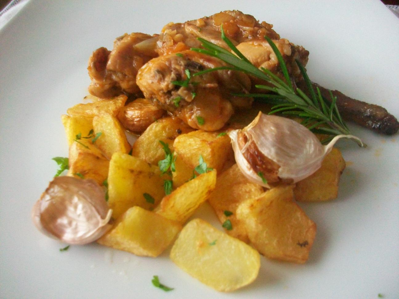 Aprendiendo a Cocinar: CONEJO EN SALSA CON PATATAS CONFITADAS