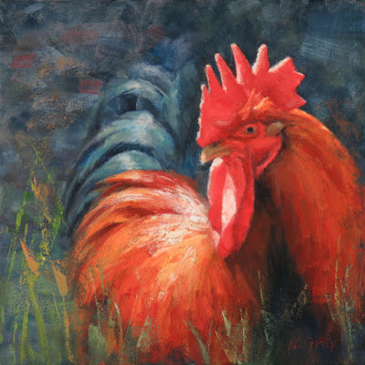 Naomi Gray's Painting of the Day: Leo the Red Rooster