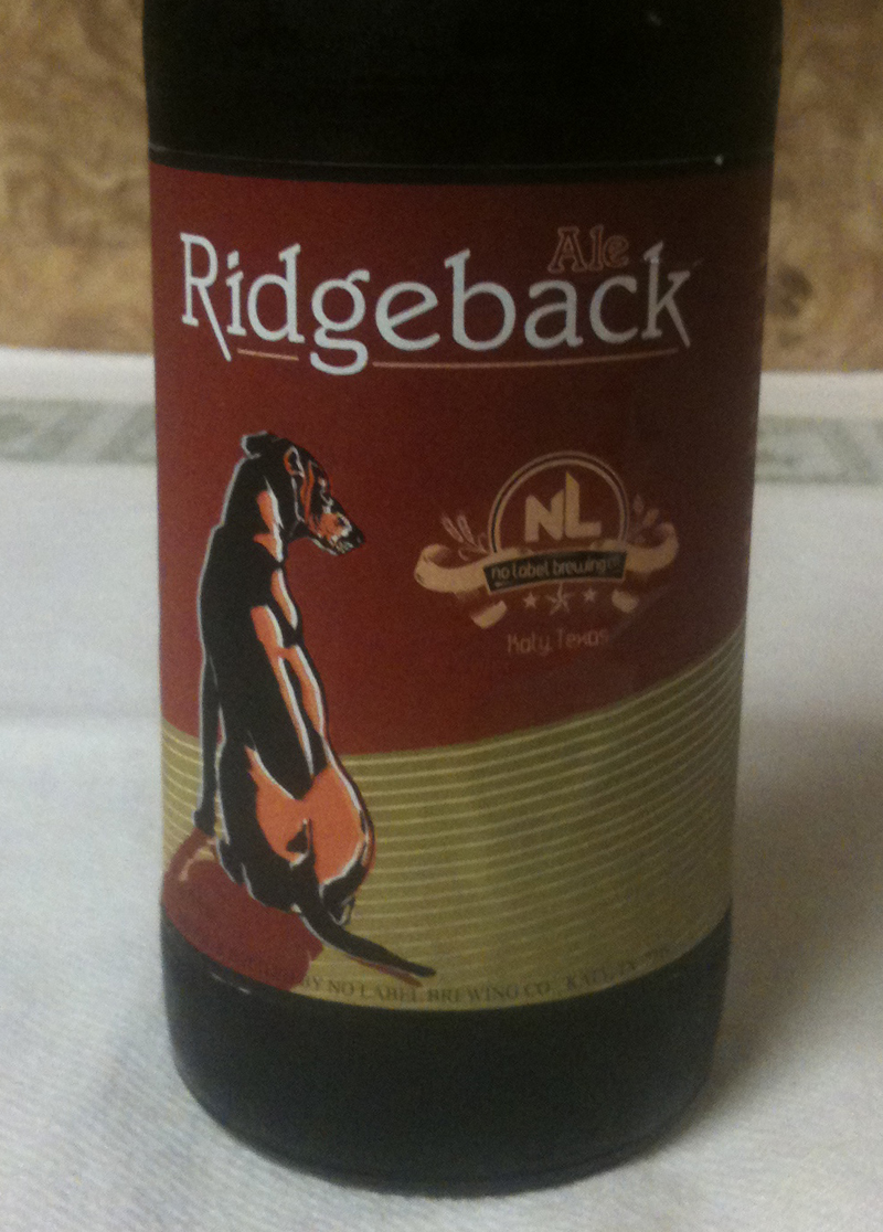 EffDub Pub: No Label Ridgeback Ale ....