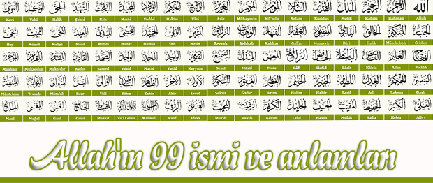 Bir tık kadar yakınında kursun.biz: Allah'ın 99 İsmi ve Anlamları