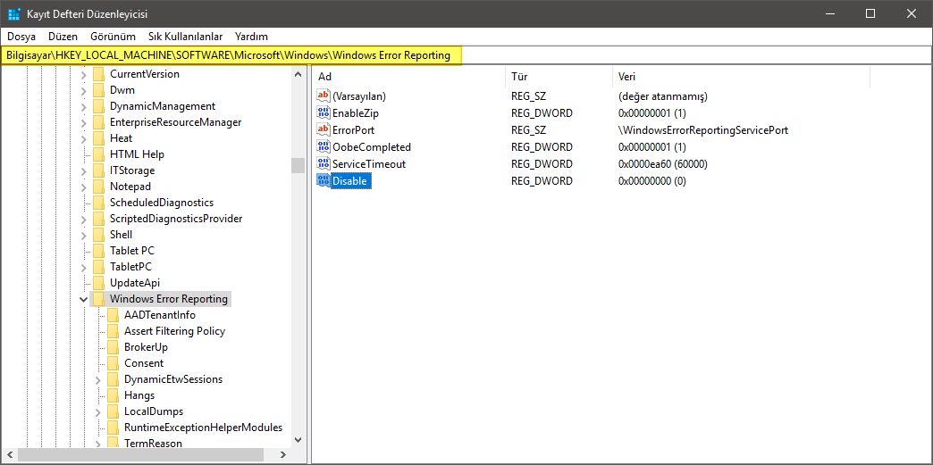 Windows 10'da wermgr.exe nasıl devre dışı bırakılır ve düzeltilir