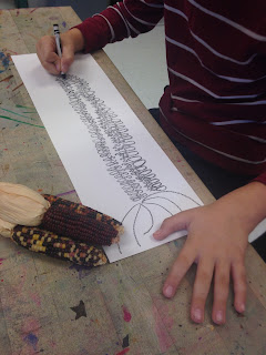 Art Room Blog: 4th Grade Indian Corn in Warm Colors...