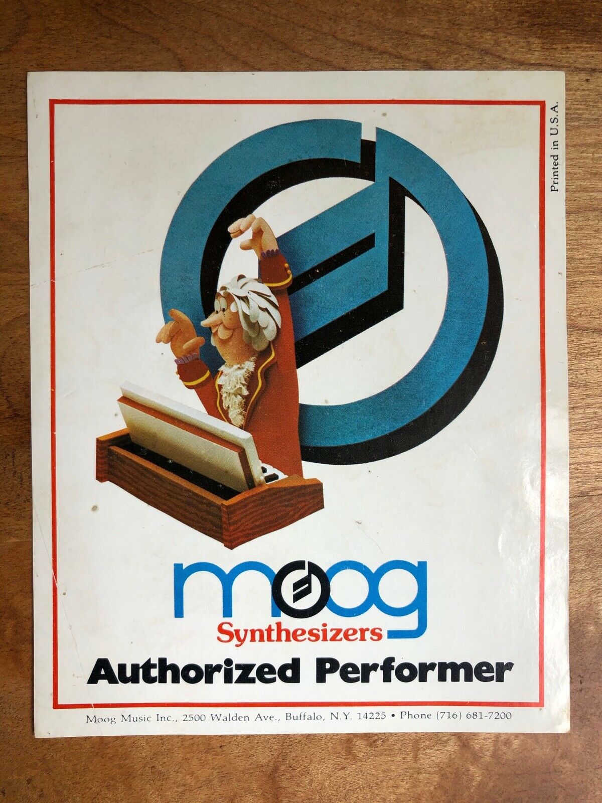 MATRIXSYNTH: Vintage Moog Synthesizer "Authorized Performer" Decal/Sticker