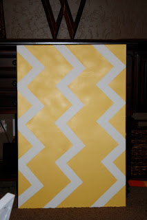 How Sweet It Is: Yellow Chevron picture-board tutorial