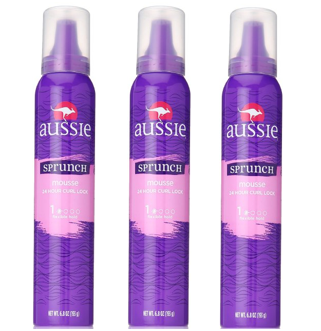 3 Bottles of 6.8oz Aussie Sprunch Hair Mousse + Leave-In Conditioner $4 ...