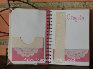 MayMig Artes Manuales: Libreta con Aros decorada con Hada de Graphic 45