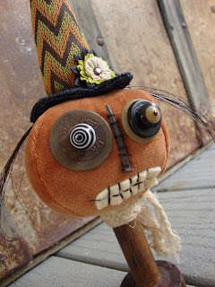 Tattered Moon: Wee Little Pumpkin Poppet Head