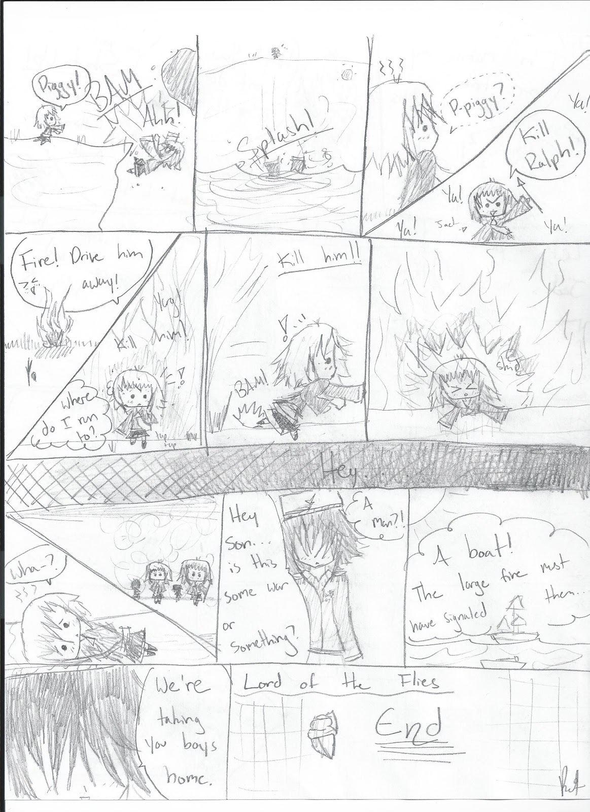 Poppy and Vicki:D: A 'Lord of the Flies' comic I made for my English ...