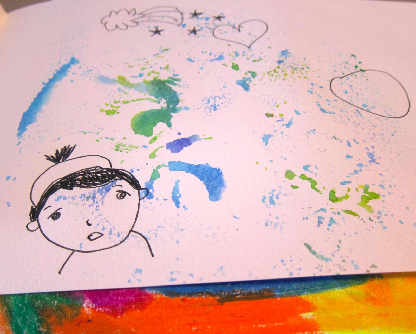 Crayon Transfer Technique at Artists in Blogland - Marcia Beckett