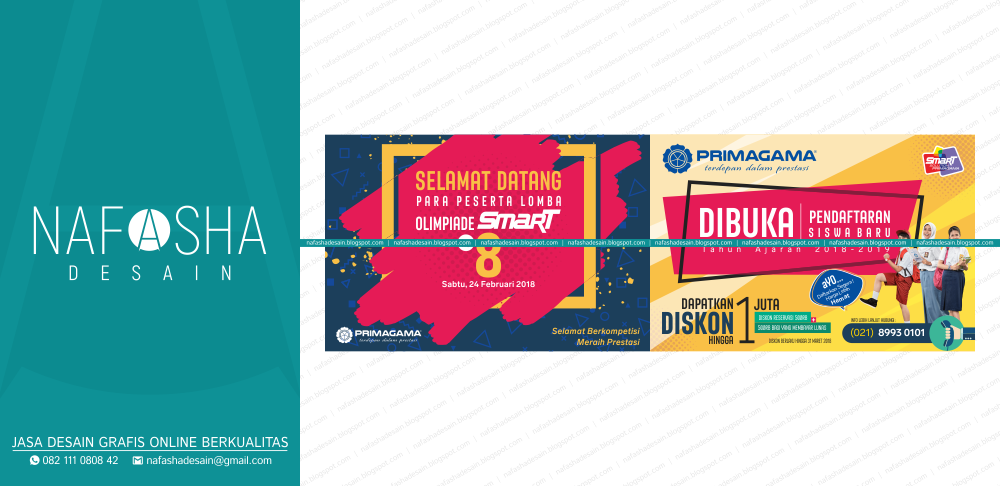 Contoh Desain Spanduk Banner Kursus Primagama - Desain Grafis Online