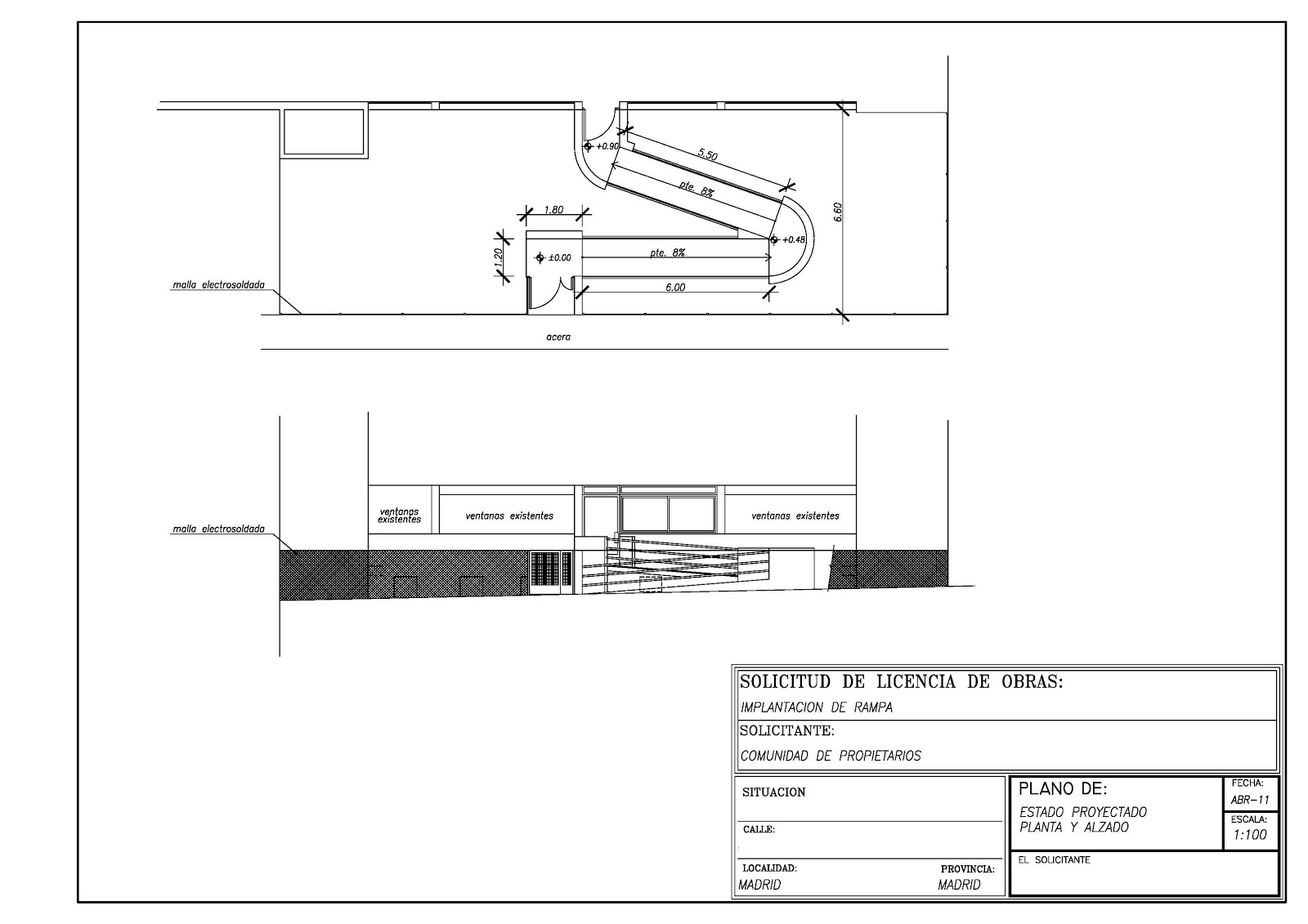 LRH Proyectos: Implantación de rampa en exterior de edificio