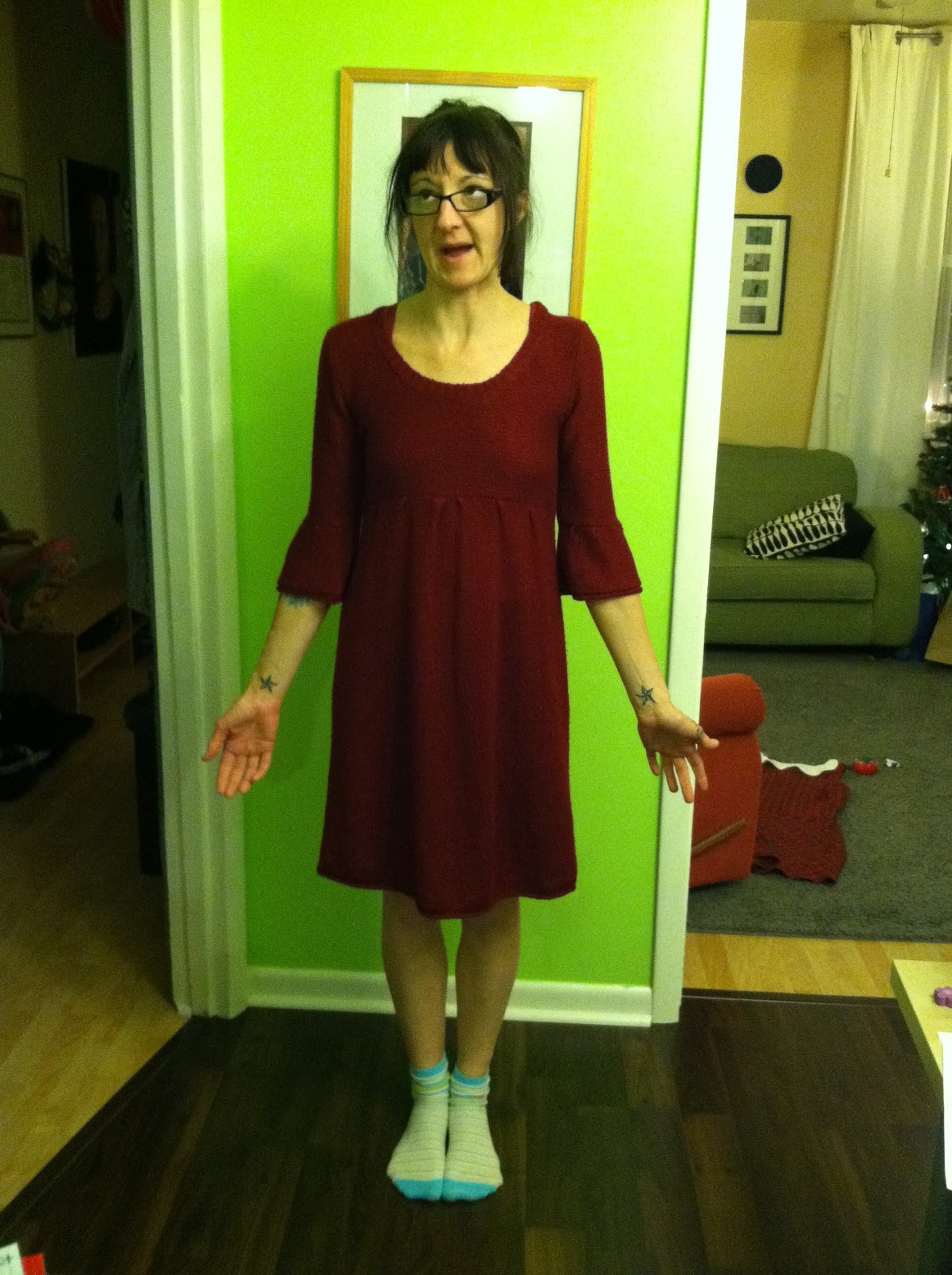 Peachy Tuesday by J Hartman: Dumpy Dress to Comfy Tunic Re-purpose