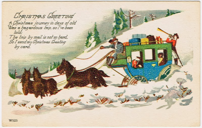 Beautiful Vintage Christmas Postcards ~ Vintage Everyday