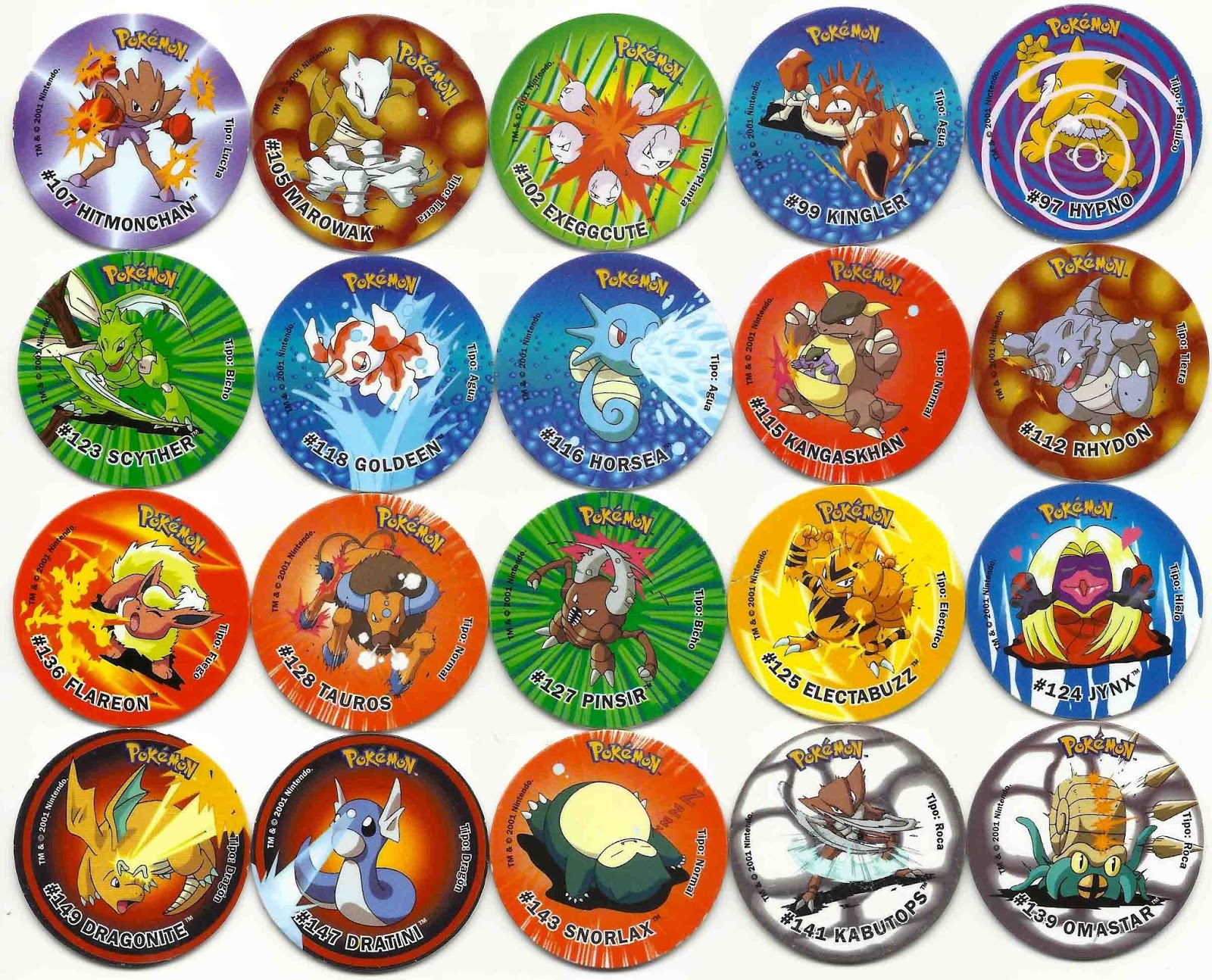 El Sello Verde: Pokémon en acción y Gigan Tazos plata y oro