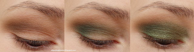 Forest green eye makeup - Adjusting Beauty