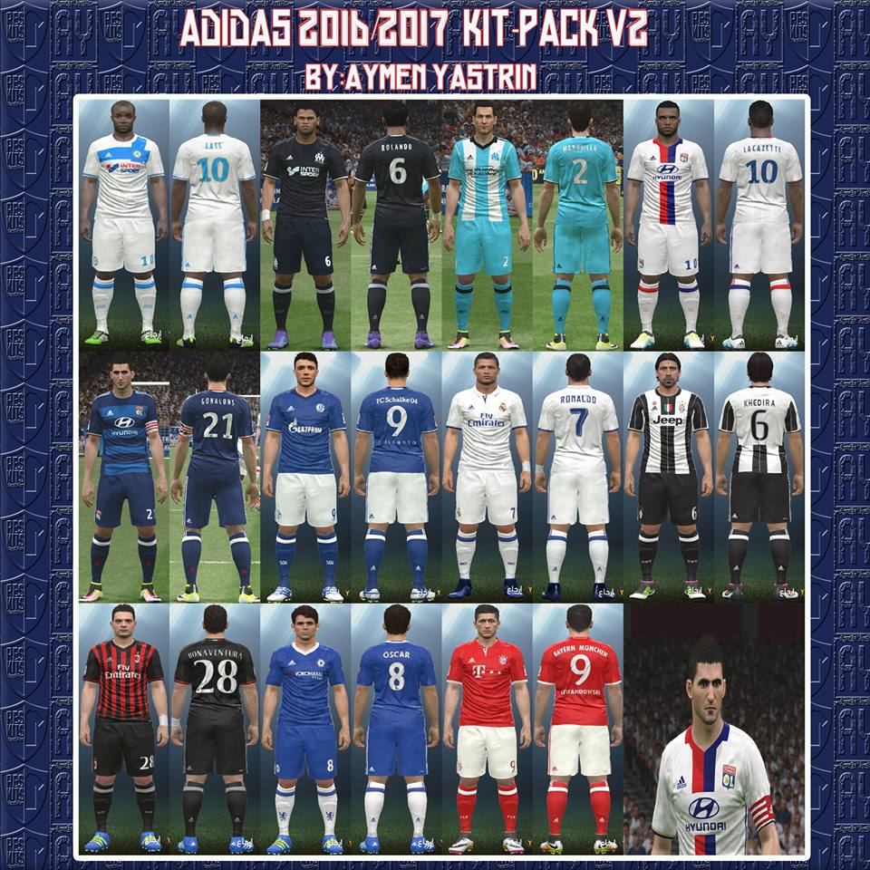 pes-modif: PES 2016 Adidas 2016-17 Kit-Pack V2 by YastRin
