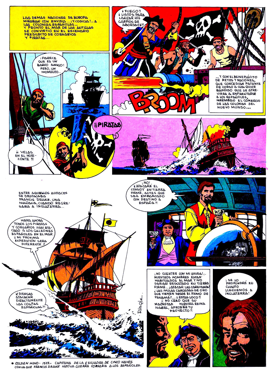 Los comics de Machete: El pirata Francis Drake asola las costas de Chile