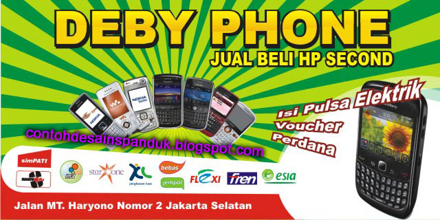 Banner Deby Phone Cell | Contoh Desain Spanduk