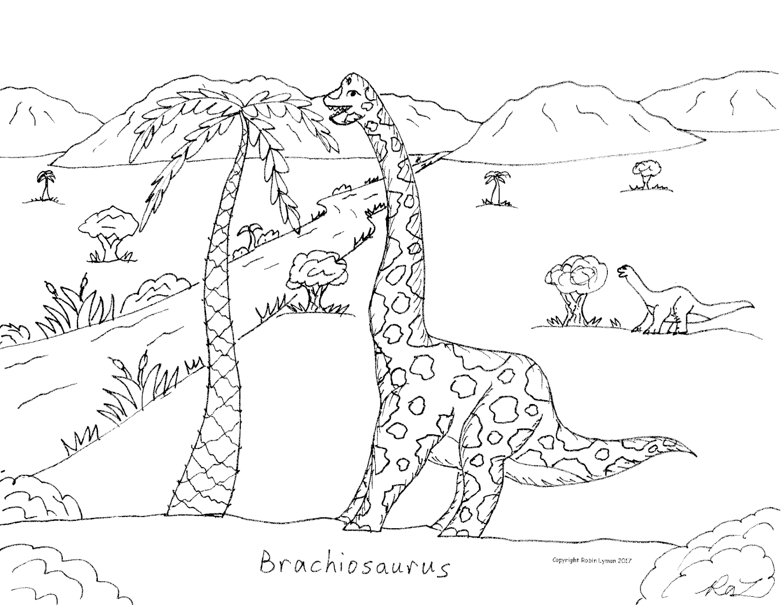Robin's Great Coloring Pages: Plateosaurus the Prosauropod