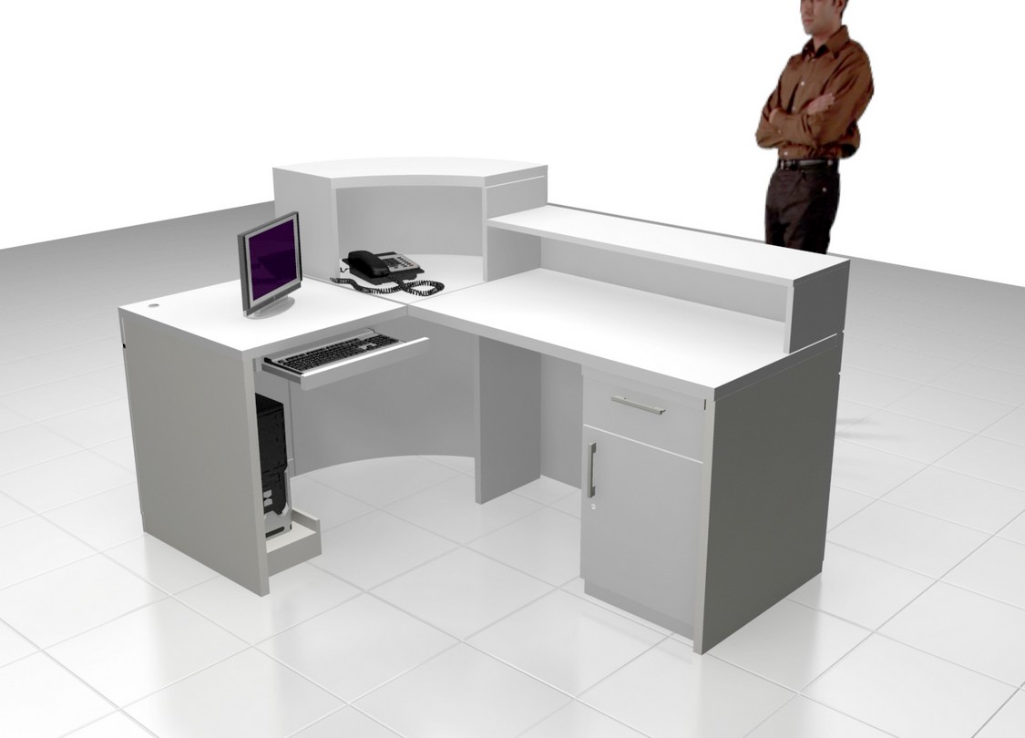 Meja Customer Service Melengkung - Curve Front Desk - Interior Ruang ...