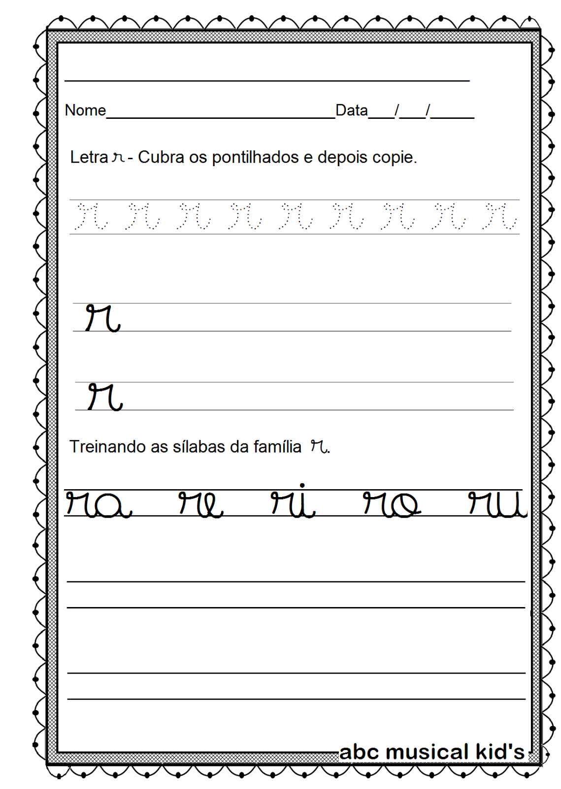 Abc Musical Kid's : Atividades com a letra r