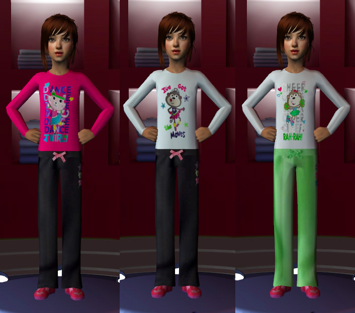 Birdgurl's Sims 2 Creations: Child Female Sleeve Outfit Collection 13
