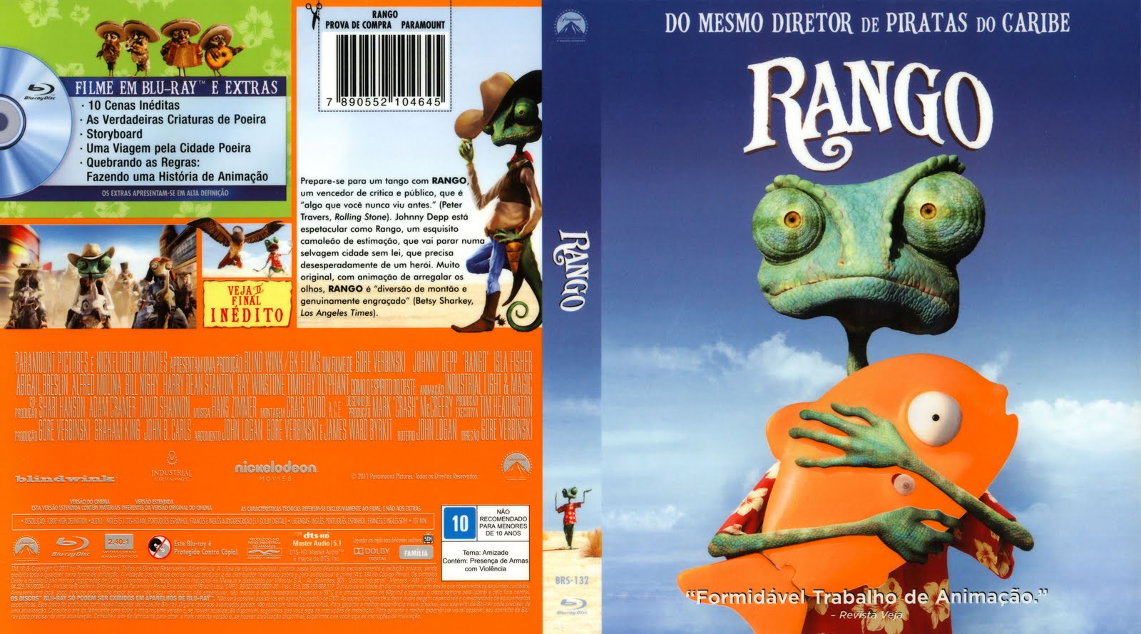 Covers Br - As Melhores Capas: Rango - Blu-Ray