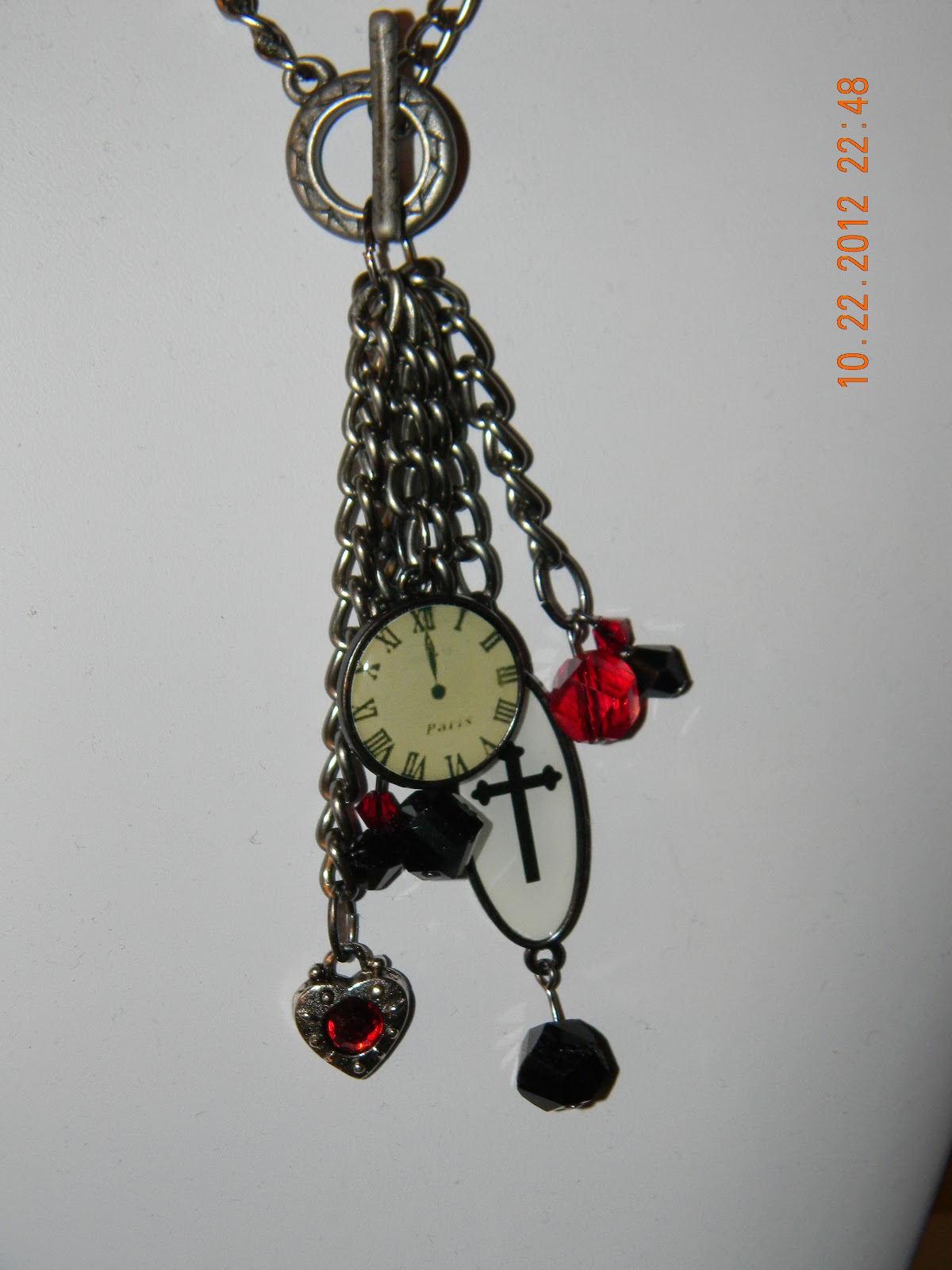 Just Another Symphony Designs: Red and Black Gothic Chain Necklace