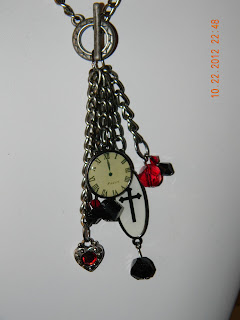 Just Another Symphony Designs: Red and Black Gothic Chain Necklace