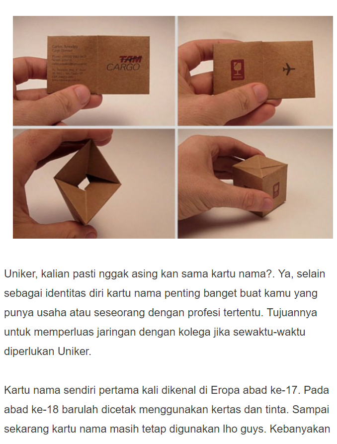 7 Desain Kartu Nama Unik Sesuai Profesi yang Bisa Jadi Inspirasi Kamu ...