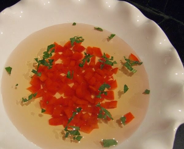 world of cuisines: Madrilene: consomme a la madrilene