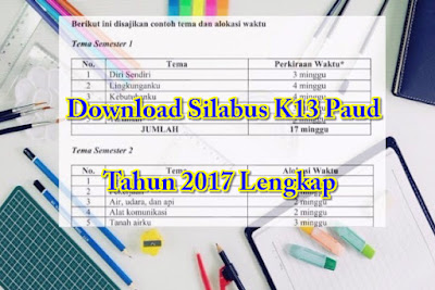Download Silabus K13 Paud Tahun 2017 Lengkap | Pendidikan Anak Usia Dini